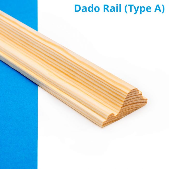 44mm x 21mm Unpainted Dado Rail | Wainscot Cap | Cut My